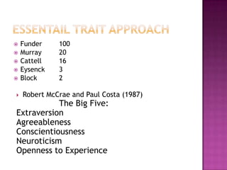 Personality Chapters 6 and 7 | PPTX