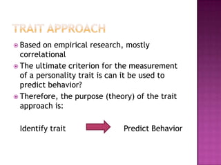 Personality Chapters 6 and 7 | PPT