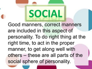 PERSONALITY: DEFINITIONS AND ITS COMPONENTS | PPTX