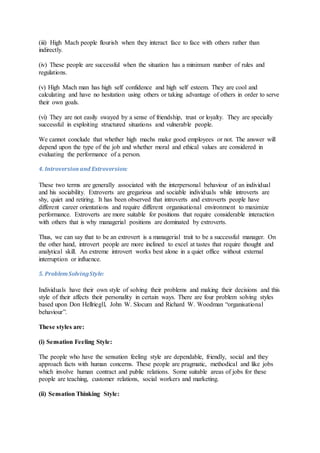 Personality determinants & attributes | DOCX