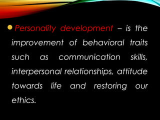 Personality development | PPT