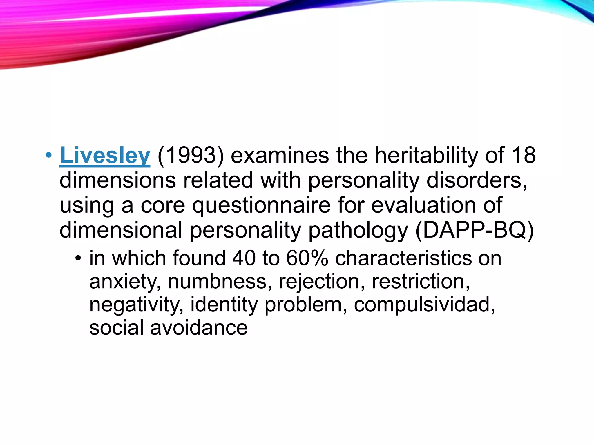 Personality disorders | PPTX