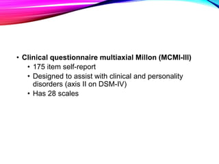 Personality disorders | PPTX