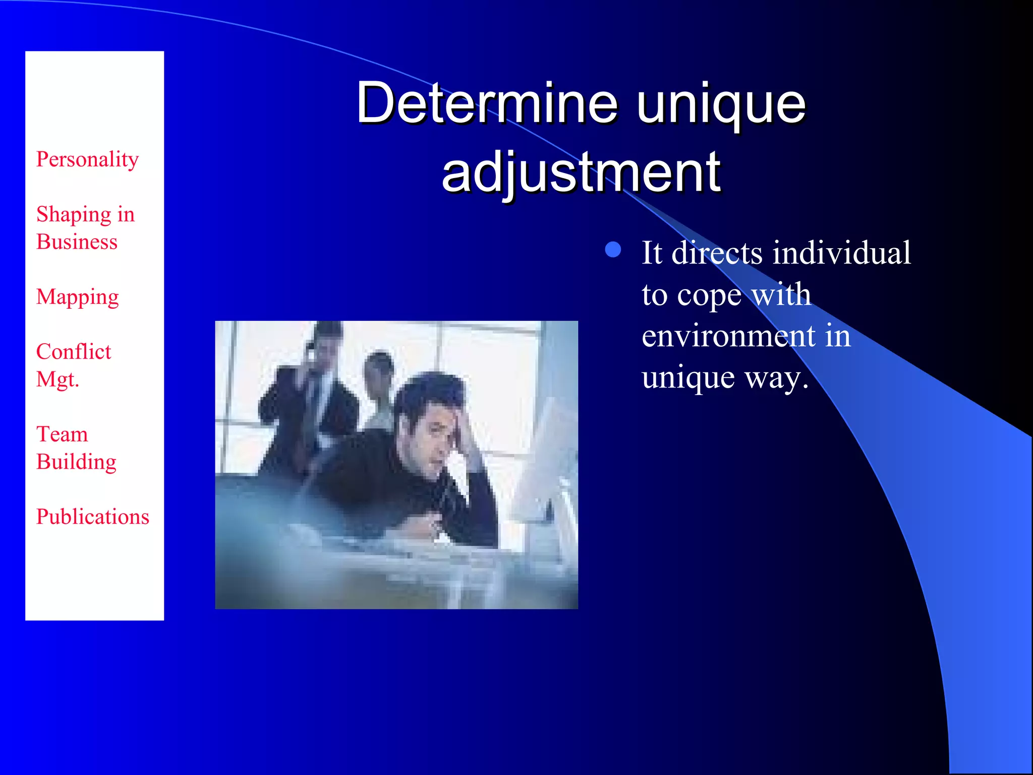 Personality Mapping, Conflict management and Team building | PPS
