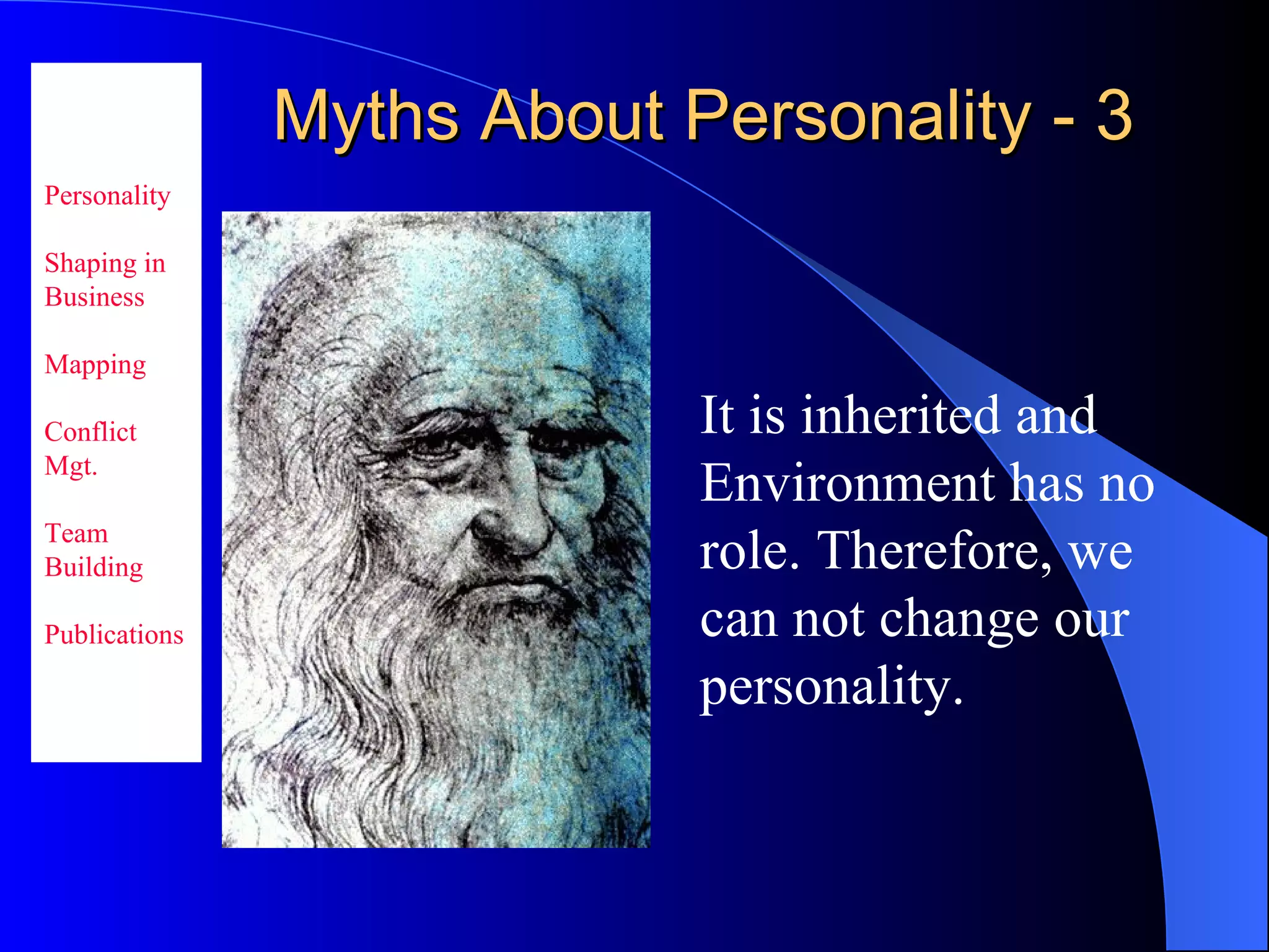 Personality Mapping, Conflict management and Team building | PPS