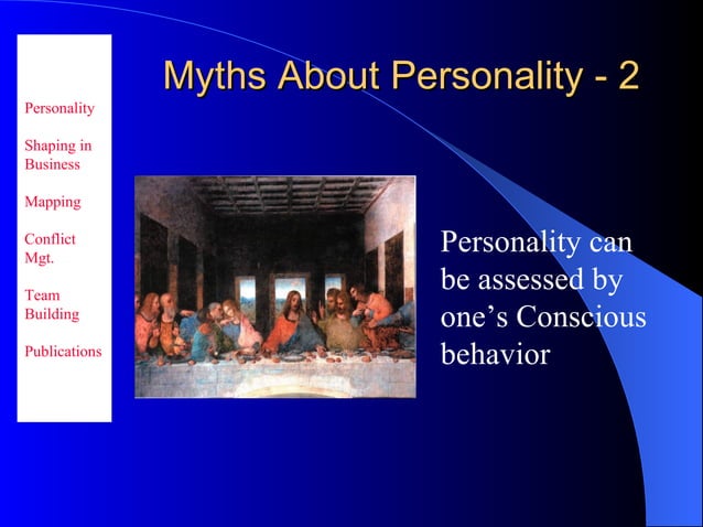 Personality Mapping, Conflict management and Team building | PPS | Science