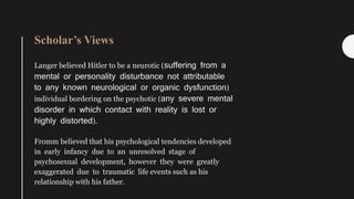 Personality Analysis of Adolf Hitler | PPTX