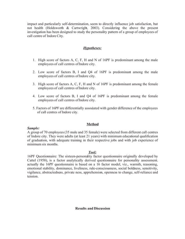 Personality Patterns | PDF