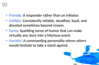 Personality Test Word Definition, PPT presentation | PPTX
