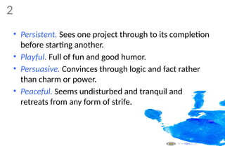 Personality Test Word Definition, PPT presentation | PPTX