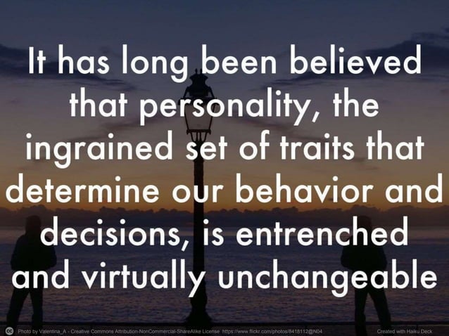Personality trait- How can you change your personality | PPT
