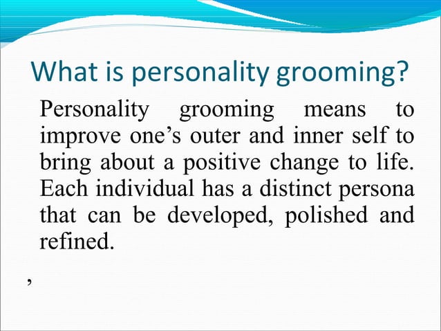 Personality Grooming | PDF