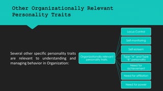 Organizational Behavior " Personality & Ability " | PPTX