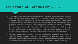 Organizational Behavior " Personality & Ability " | PPTX