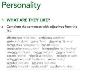 Personality adjectives and writing answers.pptx
