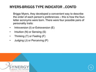 Personality analysis and assessments | PPTX