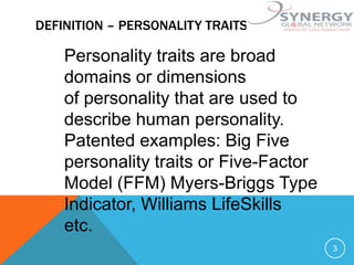 Personality analysis and assessments | PPTX