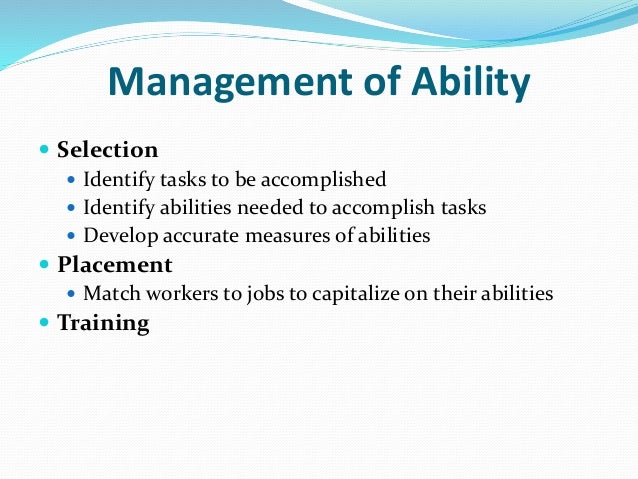 Personality and ability