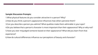 Personality and Appearance EFL Lesson Activity | PPTX