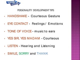 Personality Development and body language | PPTX