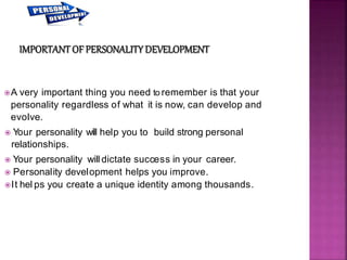 Personality Development and body language | PPTX