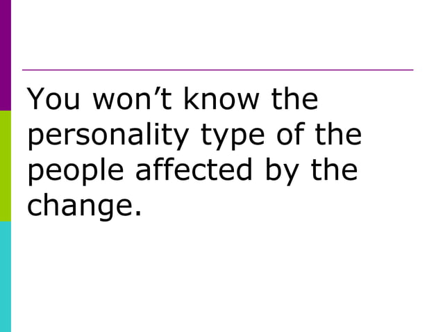 Personality and Change Management | PPT