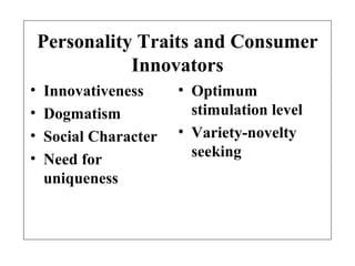 Personality and consumer behaviour | PPT