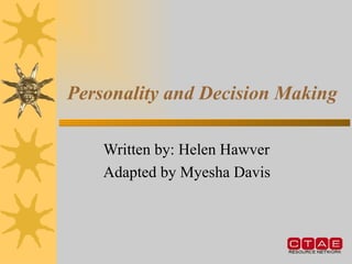 Personality and decision making | PPT