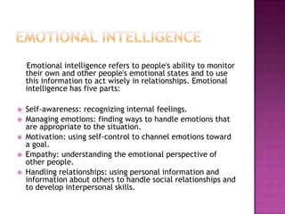 Personality and emotions ppt marks. | PPTX