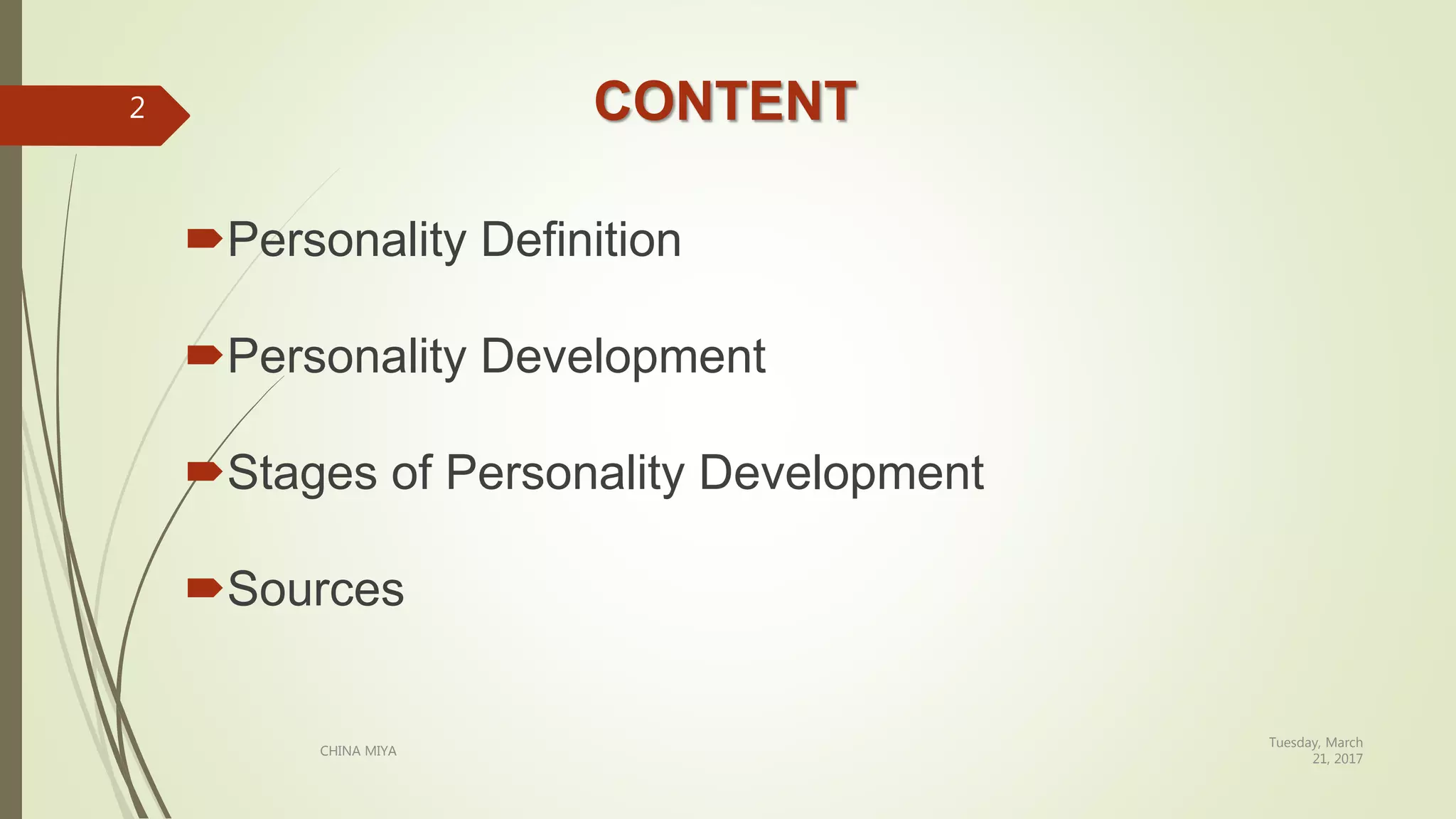 Personality and four stages of personality development | PPTX