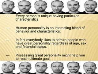 Personality and it's Theories | PPTX
