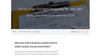 Personality and Job | PPTX