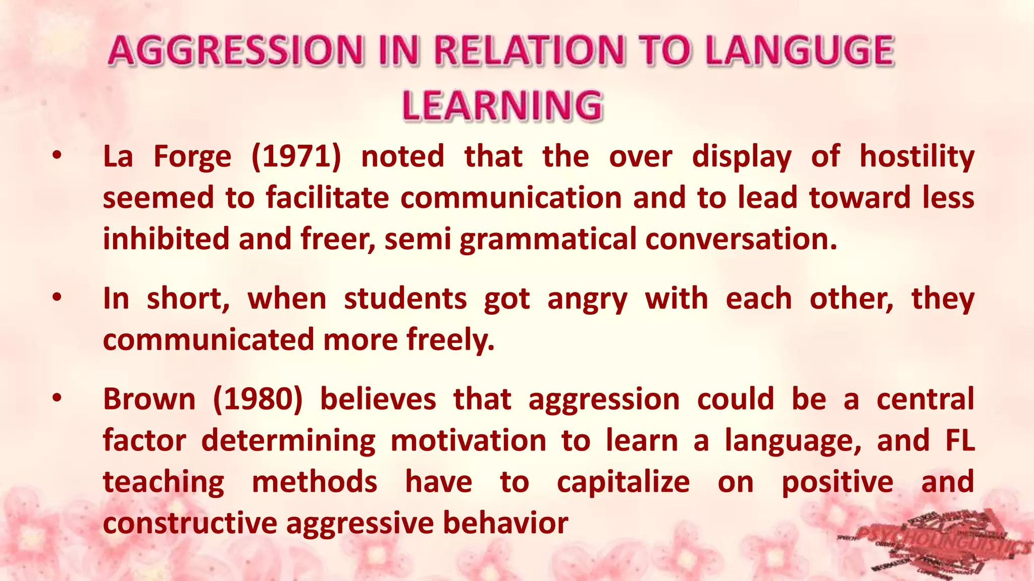 Personality and language learning | PPTX