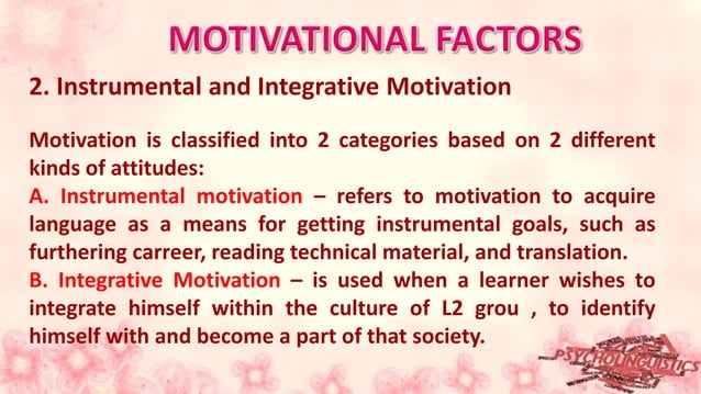 Personality and language learning | PPTX