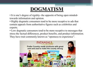 Personality and self concept- Studying Consumer Behaviour | PPTX