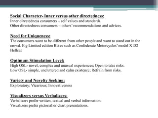 Personality and self concept- Studying Consumer Behaviour | PPTX