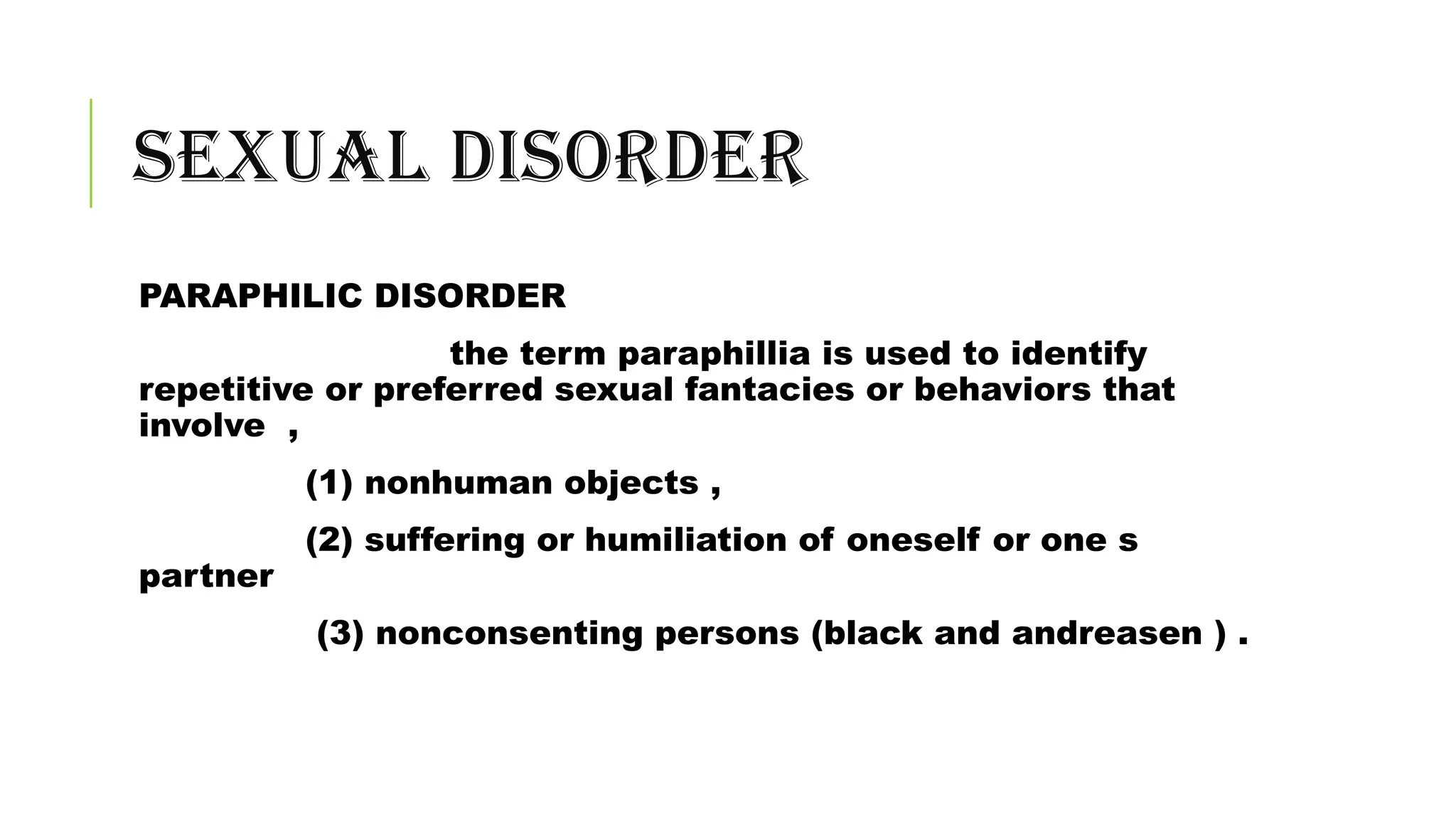 PERSONALITY AND SEXUAL DISORDER for nursing students and lecturers | PPTX