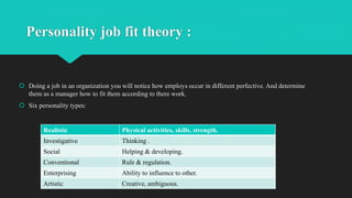 Personality and values chapter 5 ( organizational behavior) | PPTX