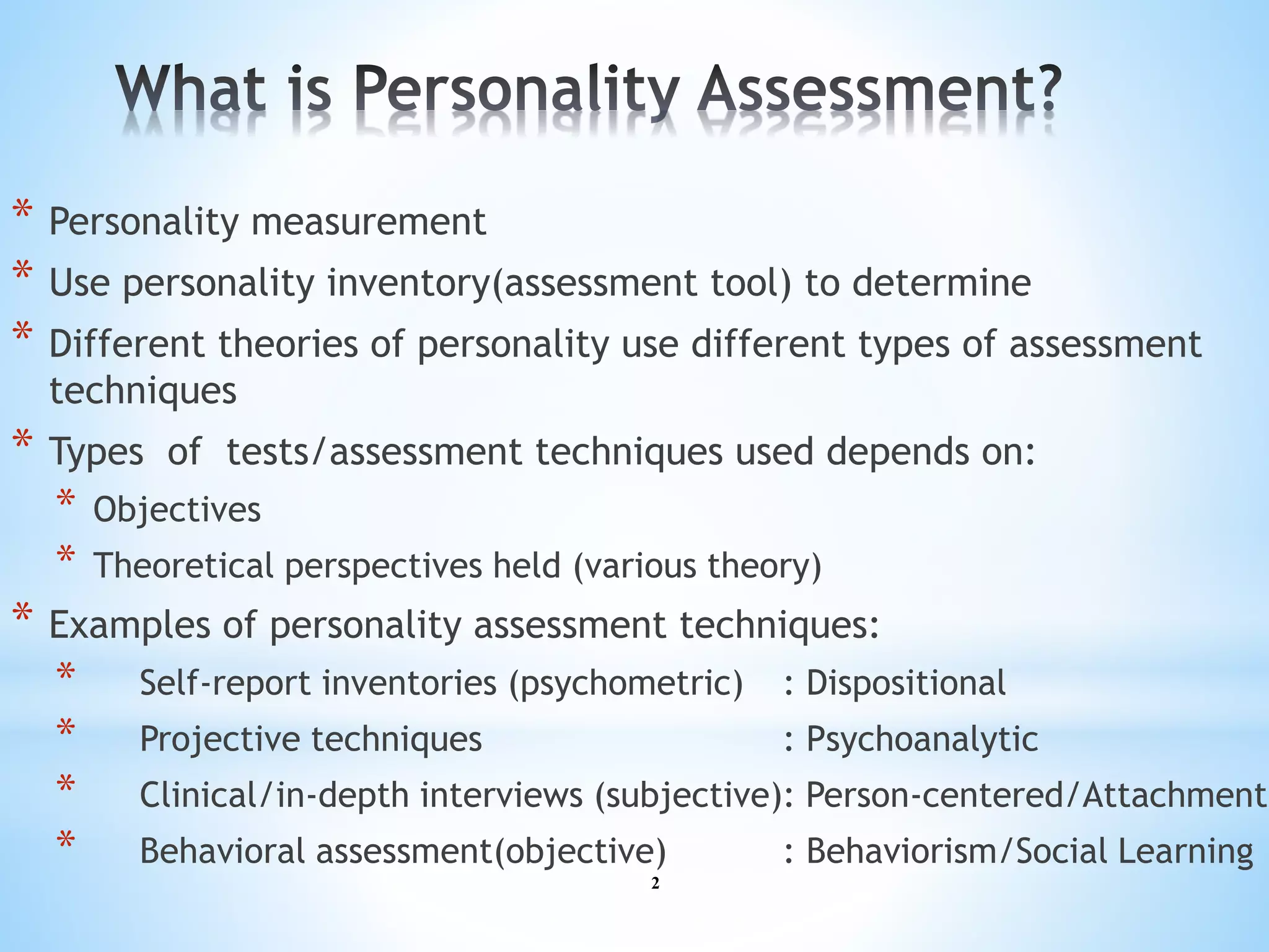 Personality assesment.ppt