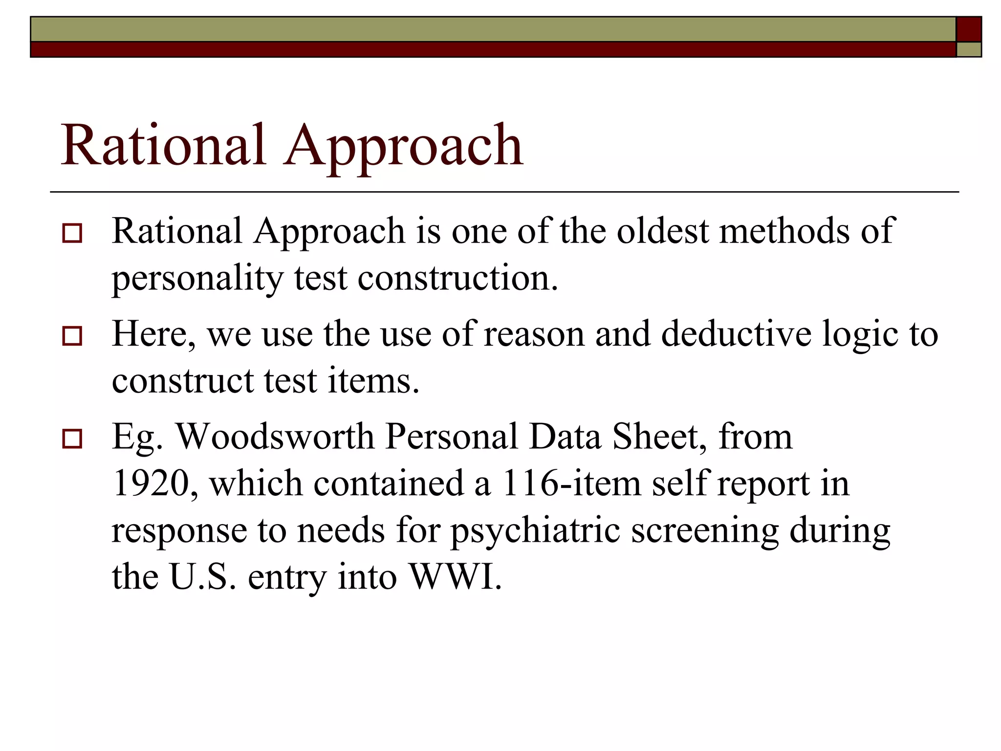 Personality assessment | PPTX