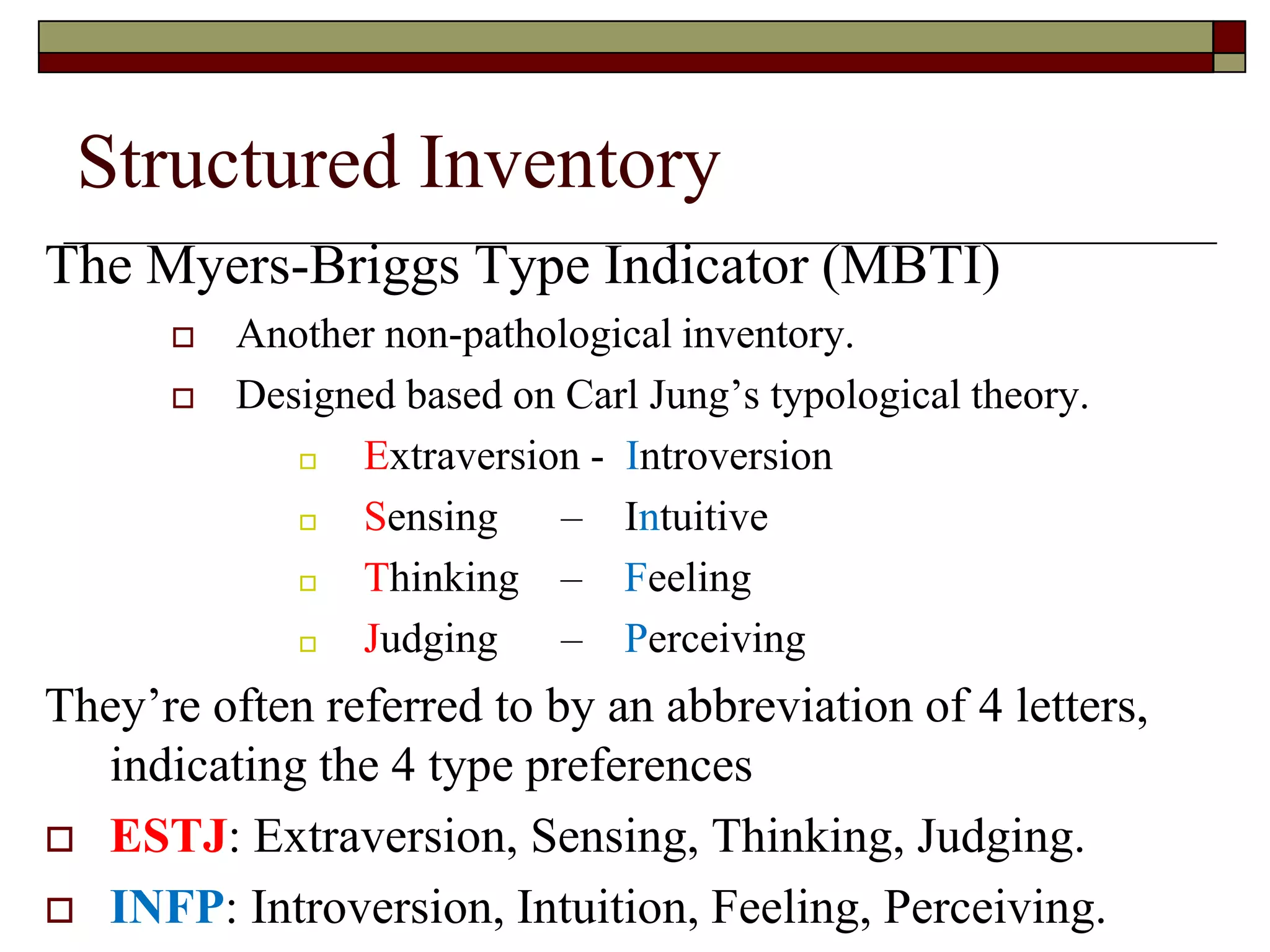 Personality assessment | PPTX
