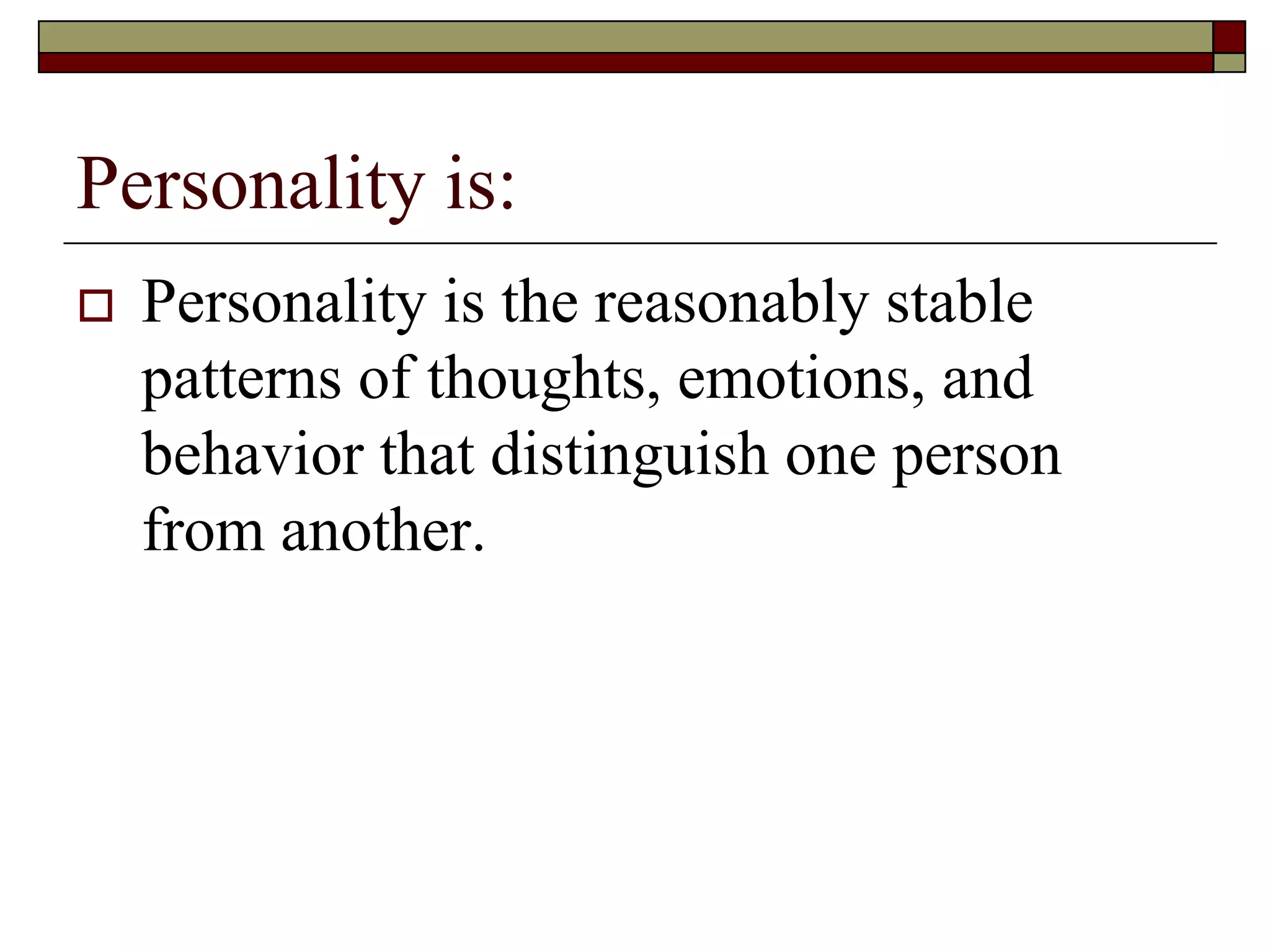 Personality assessment | PPTX