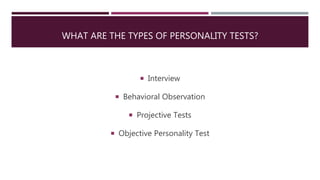 Personality assessment | PPTX