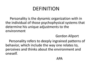 STANDERDIZED PERSONALTY ASSESSMENT PPTX. | PPTX