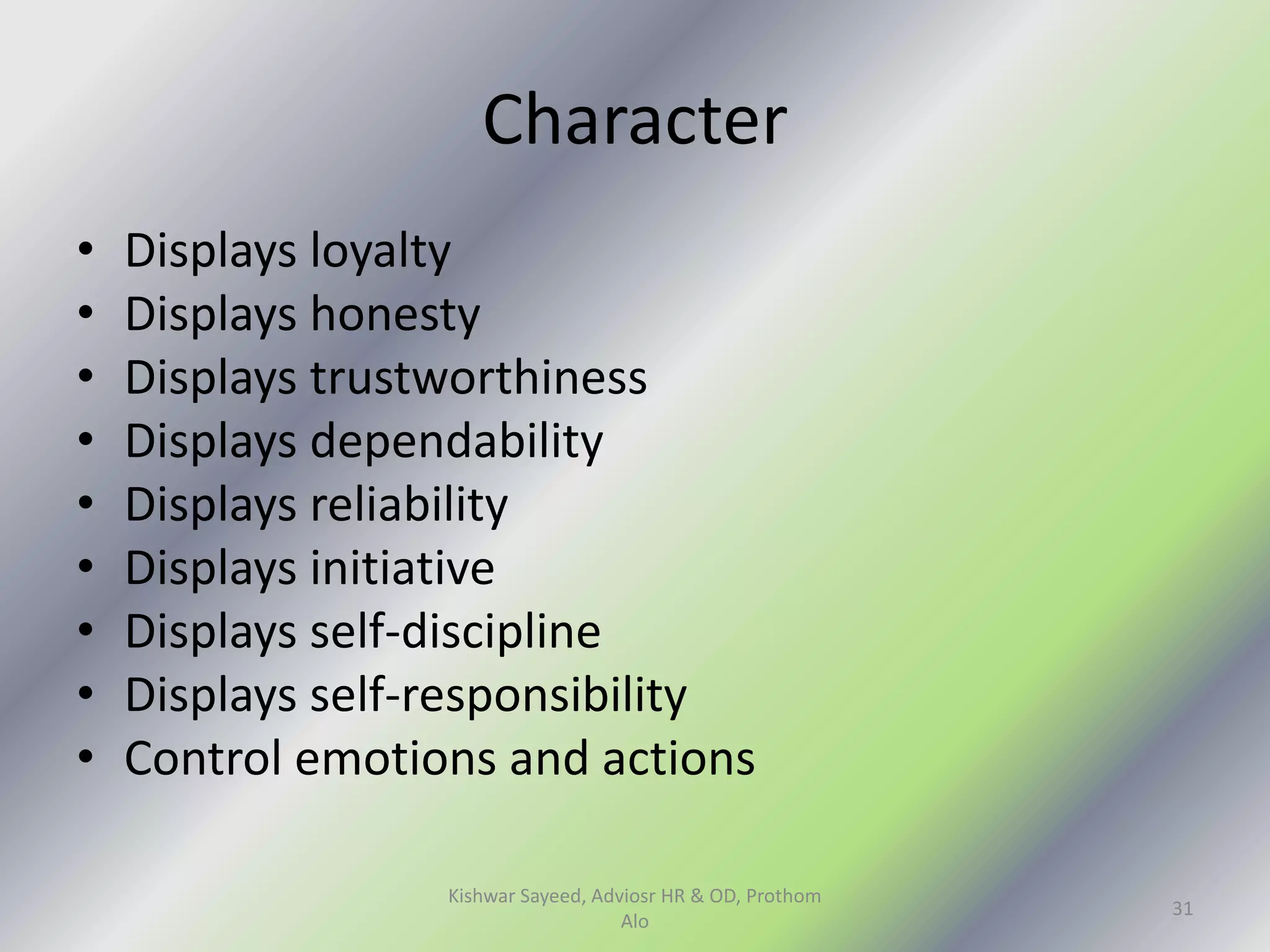 Personality, attitudes, workplace behavior and motivation ( former) | PPTX