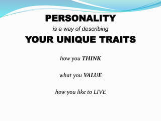 Personality attributes and types | PPTX