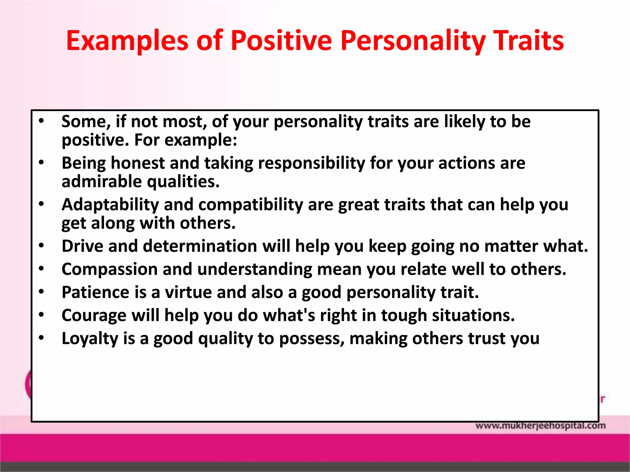 Personality by dr alka mukherjee nagpur ms india | PPTX