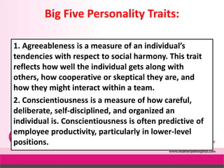 Personality by dr alka mukherjee nagpur ms india | PPTX