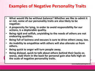 Personality by dr alka mukherjee nagpur ms india | PPT