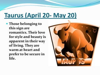 Personality characteristics of zodiac signs | PPTX